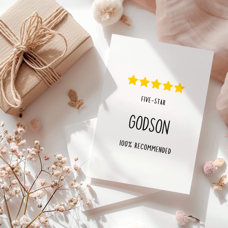 Best Godson Birthday Card | Excellent 5-star Godson | Printable ...