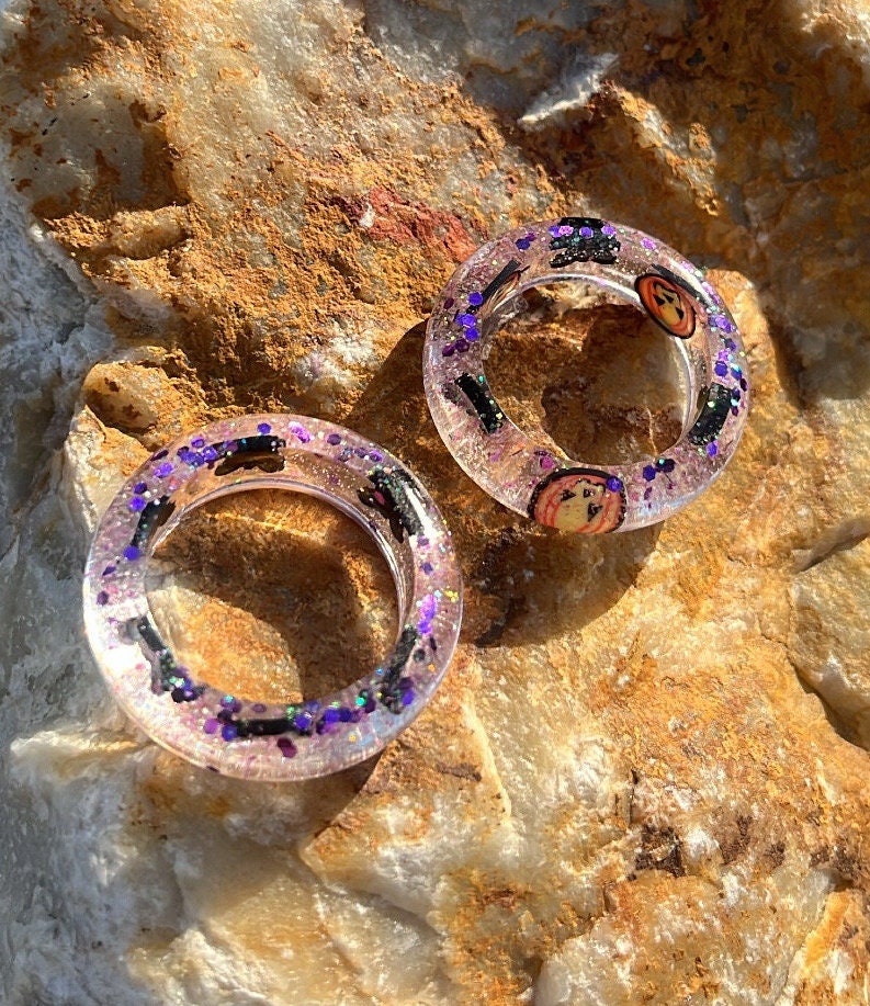 Purple Custom Spooky Rings - Etsy