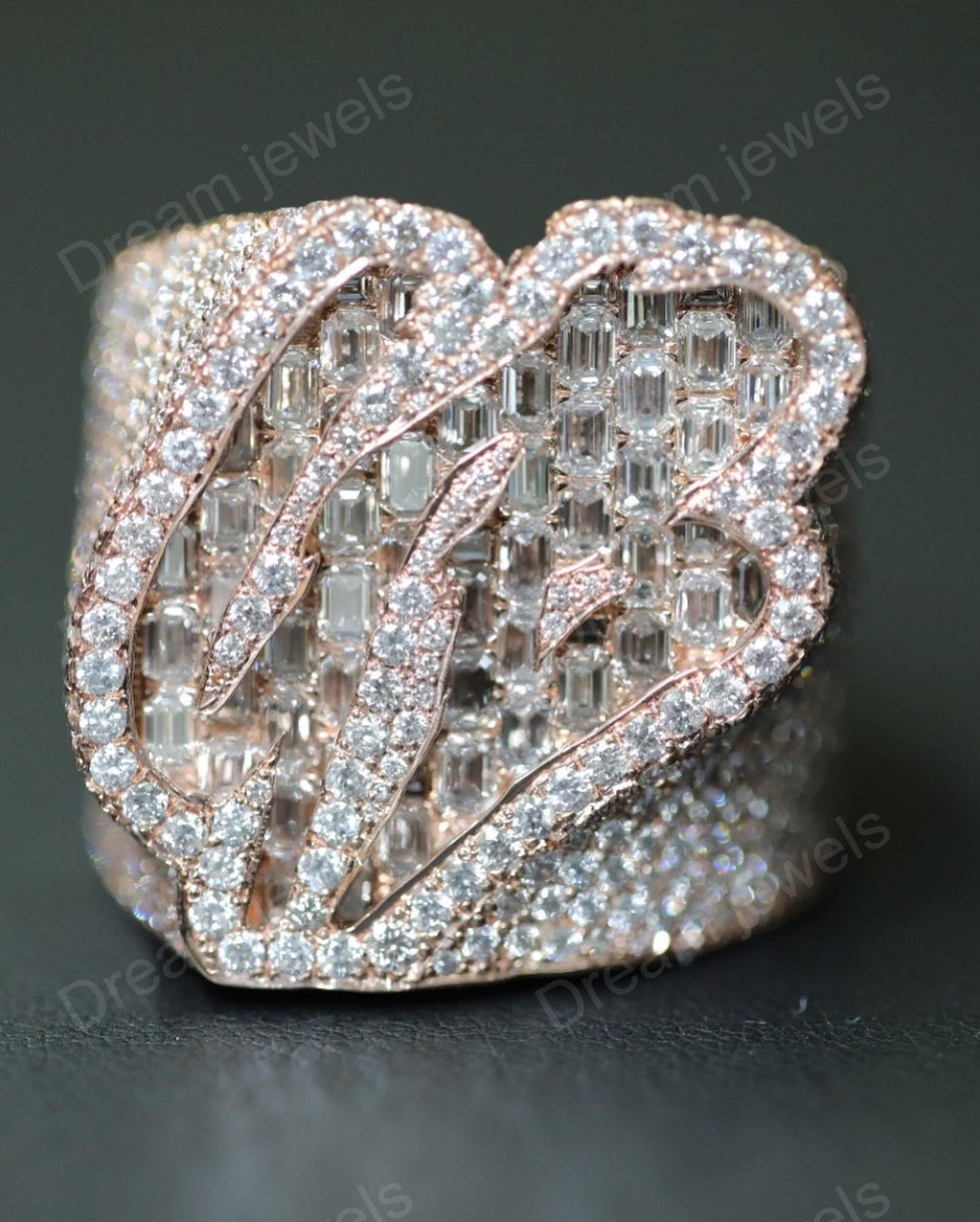 New Championship Customize Letter Birthday Party Gift Ring VVS ...