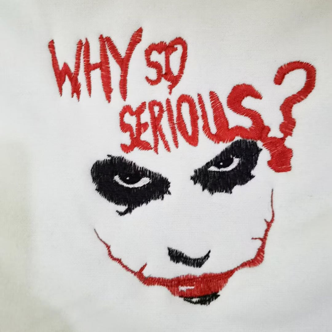 Embroidered Joker Sweatshirt/hoodies, Joker Why so Serious Hoodie ...