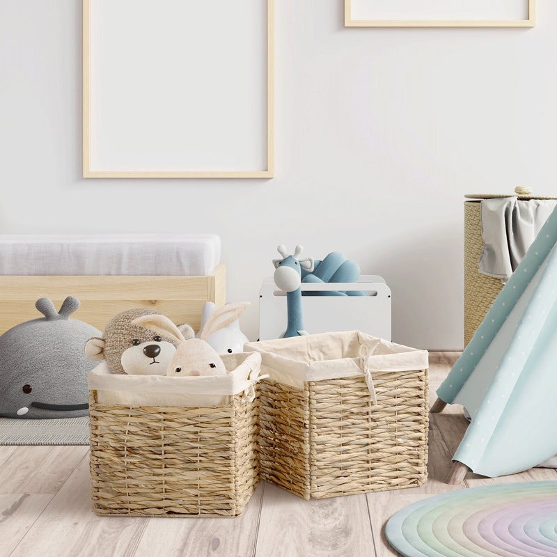 Linen Storage Basket - Etsy