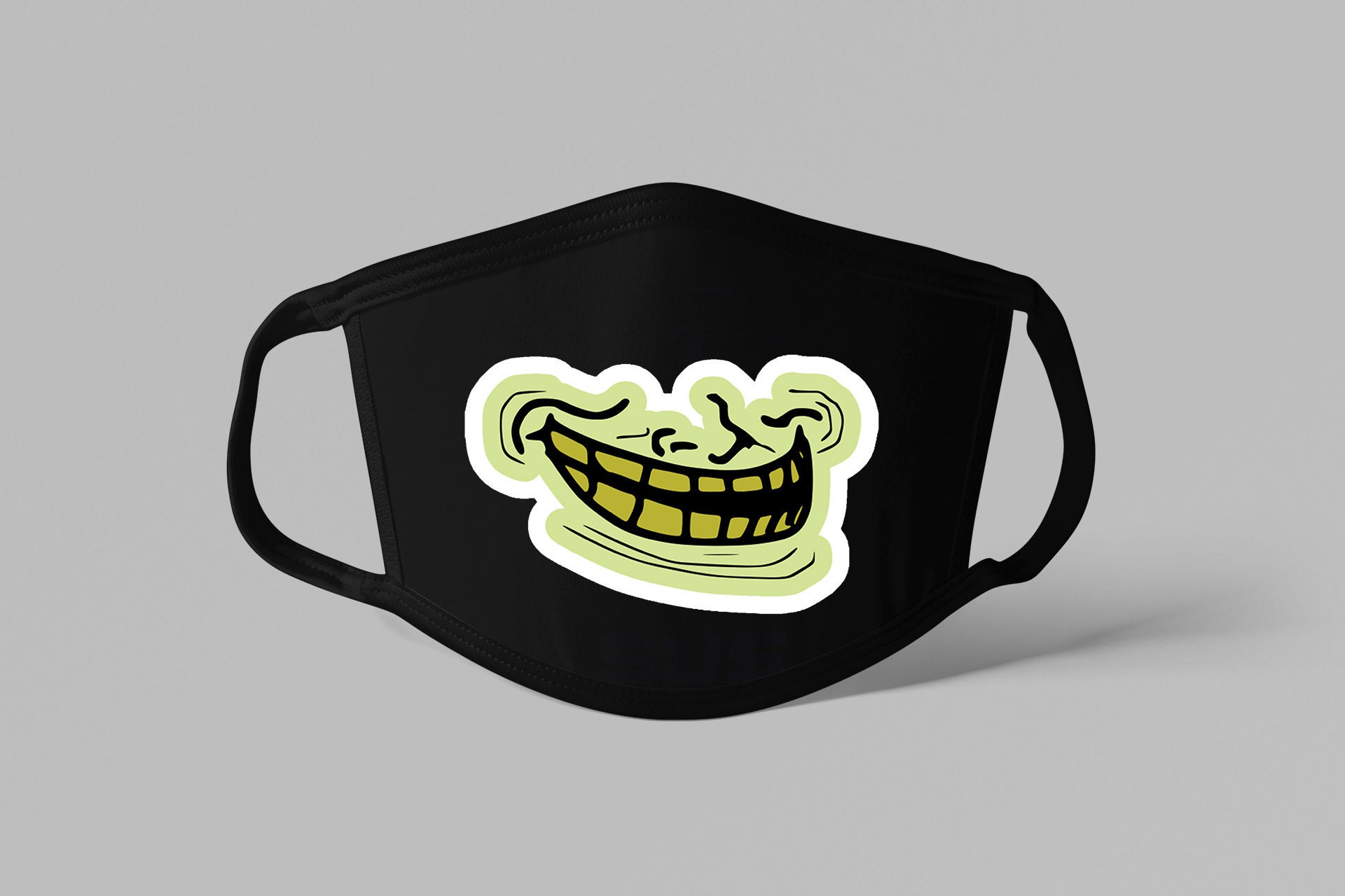 Troll Face Meme Face Face mask Funny Mask Washable | Etsy