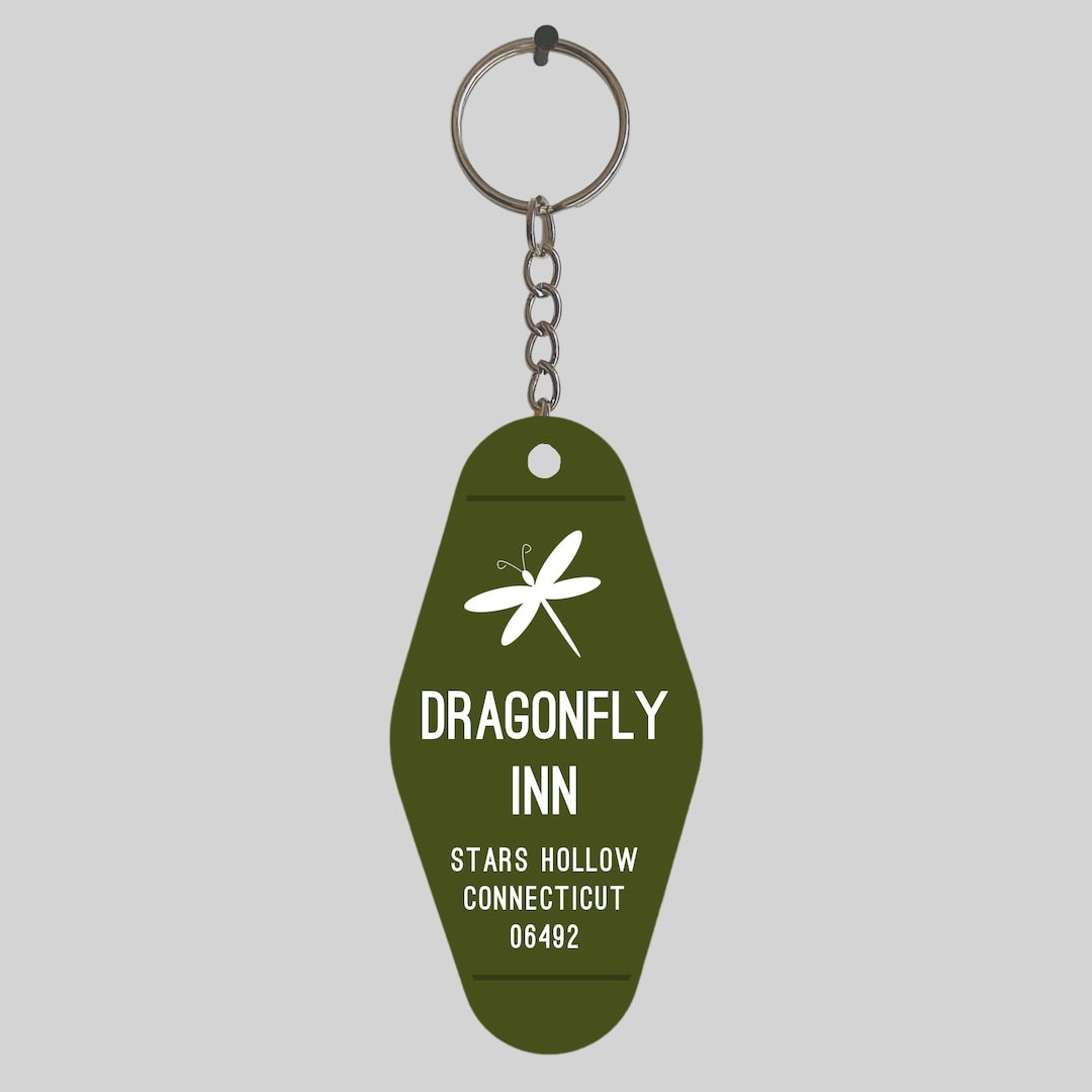 Gilmore Girls Inspired dragonfly Inn Motel Keychain Customizable Gift ...