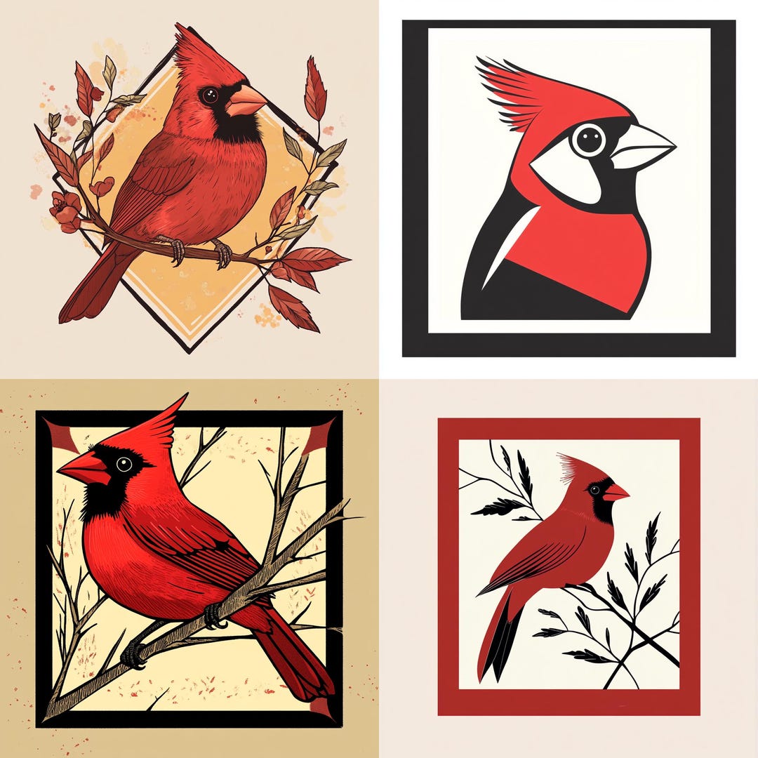 Cardinal Bird Images for Scrapbooking Digital Paper Designs - Etsy