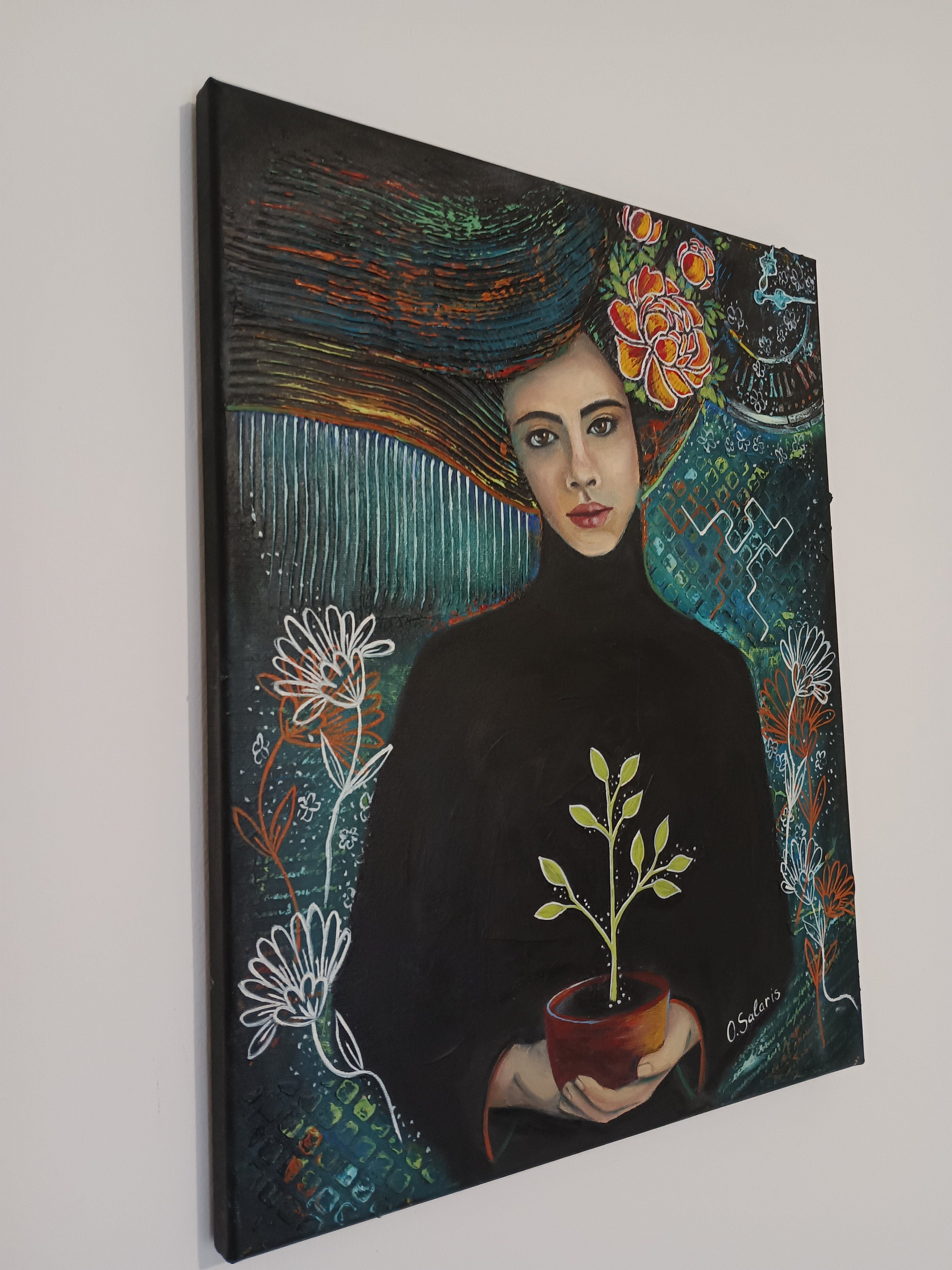 Original Oil Painting on Canvas Titled growing Hope, Original ...