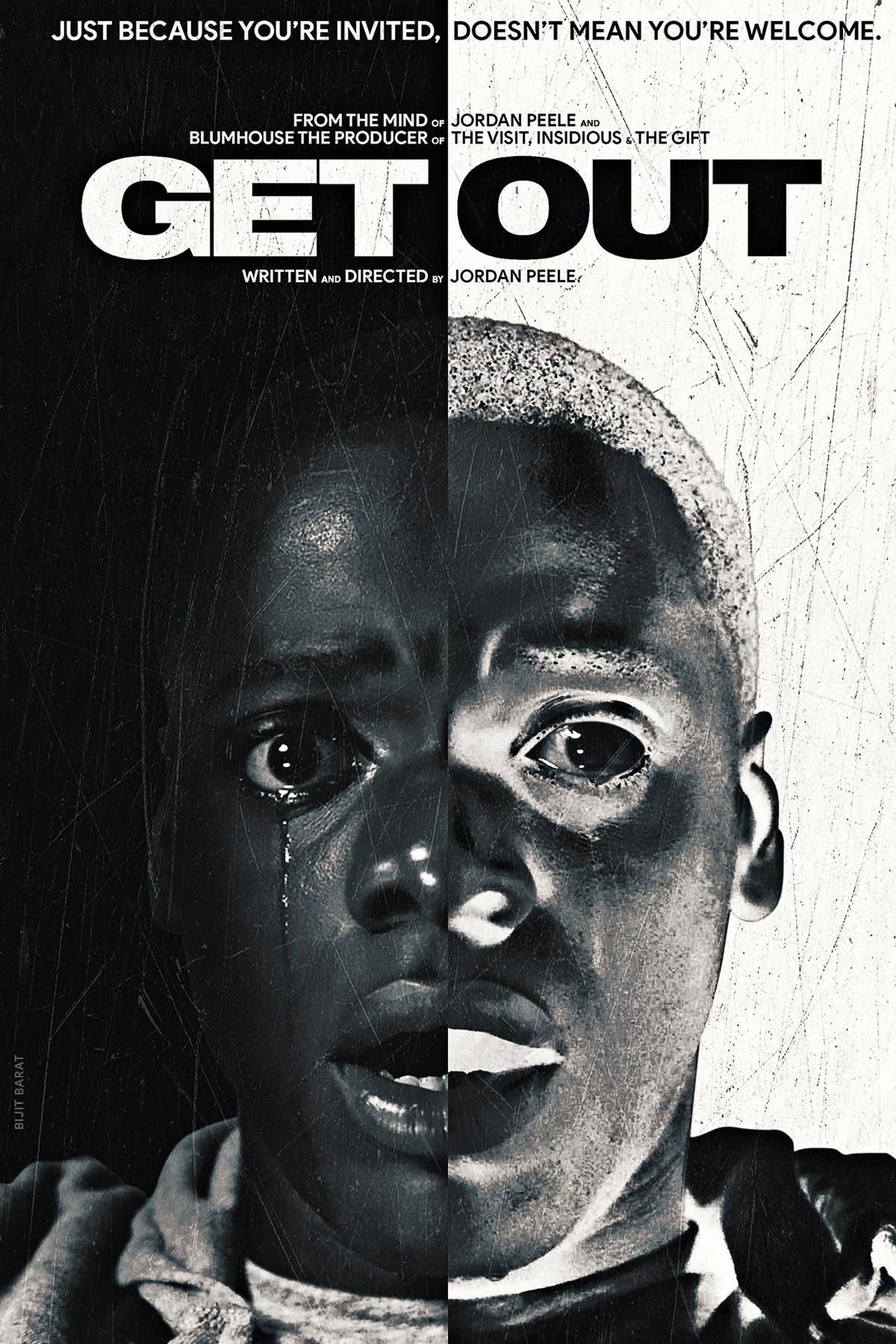 Get Out Poster Print Horror Movie cool perfecto arte 3d | Etsy