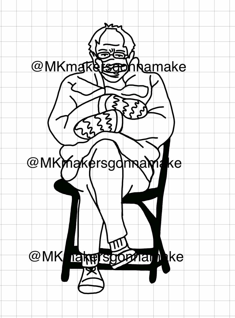 Bernie Mittens PNG Cut Files | Etsy