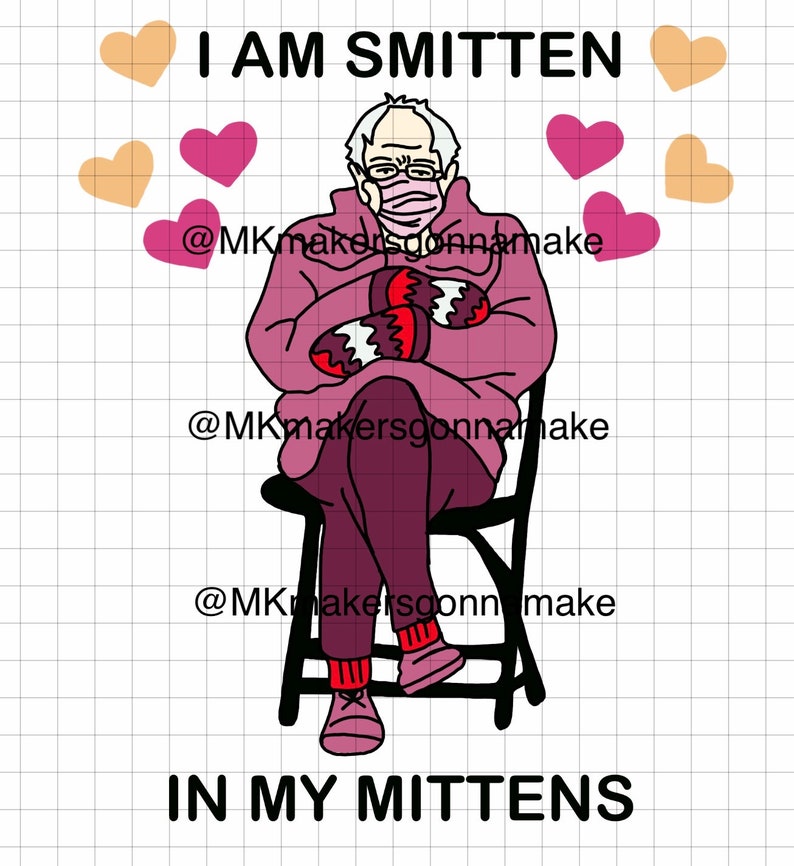 Bernie Mittens PNG Cut Files - Etsy