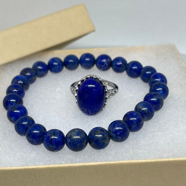 Lapis Lazuli Jewelry Set - Etsy