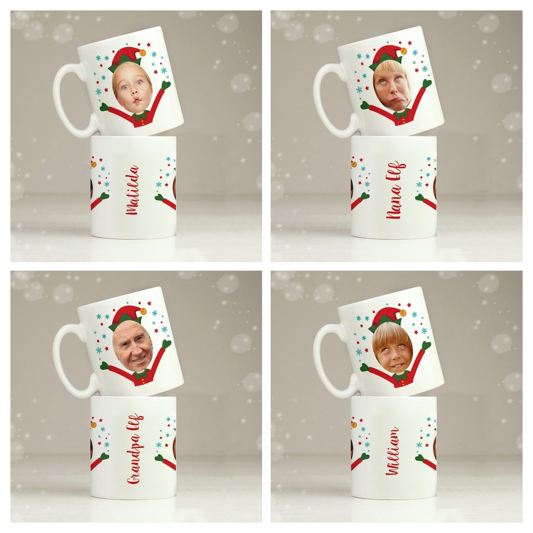 Personalised Elf Mug Photo Upload Christmas Elf Mug..... - Etsy