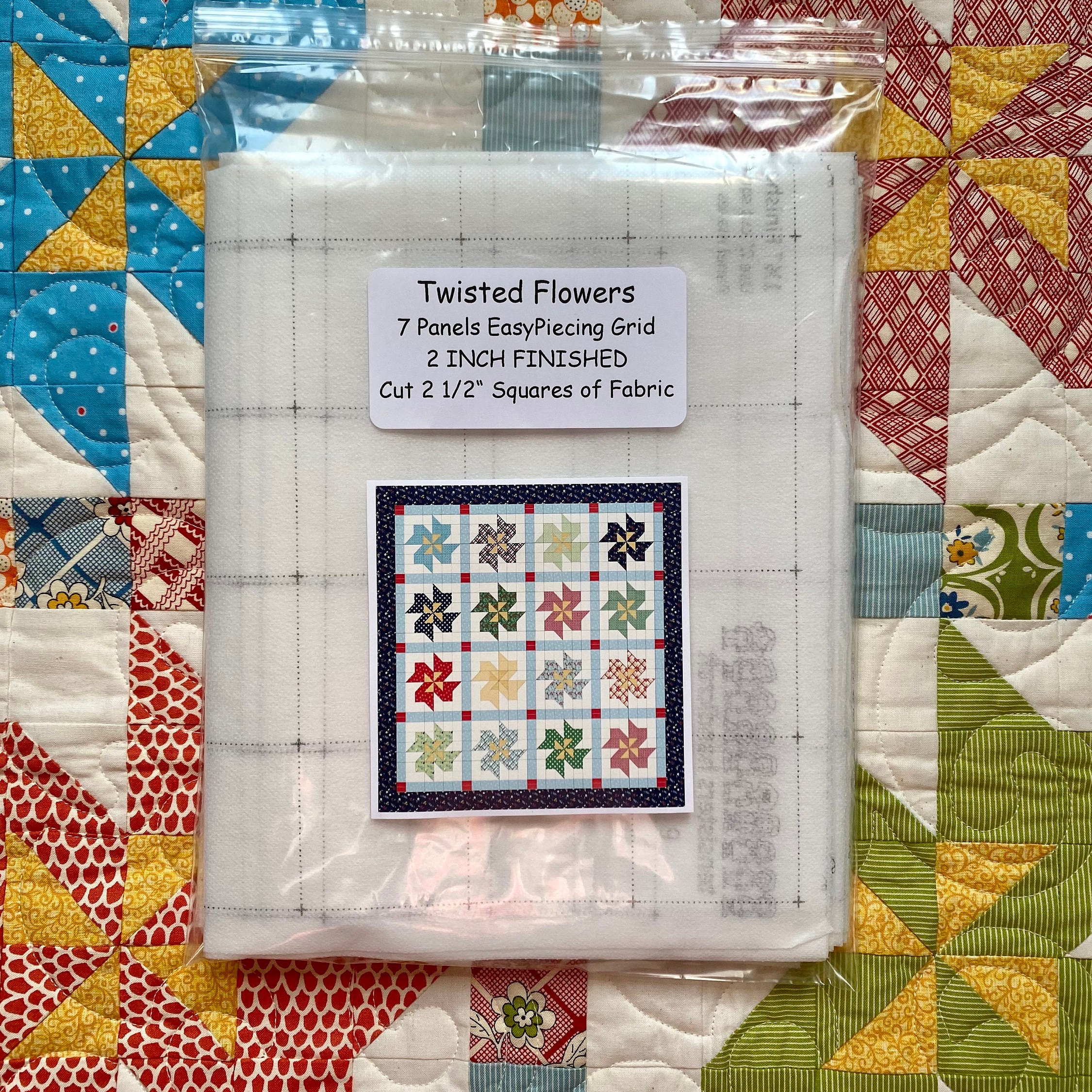 Twisted Flowers Quilt Kit Which Includes the Pattern, Instructions, and ...