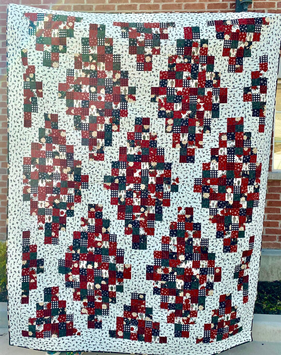 Christmas "scrappy Garden Path" Quilt Kit With Tensisters Handicraft ...