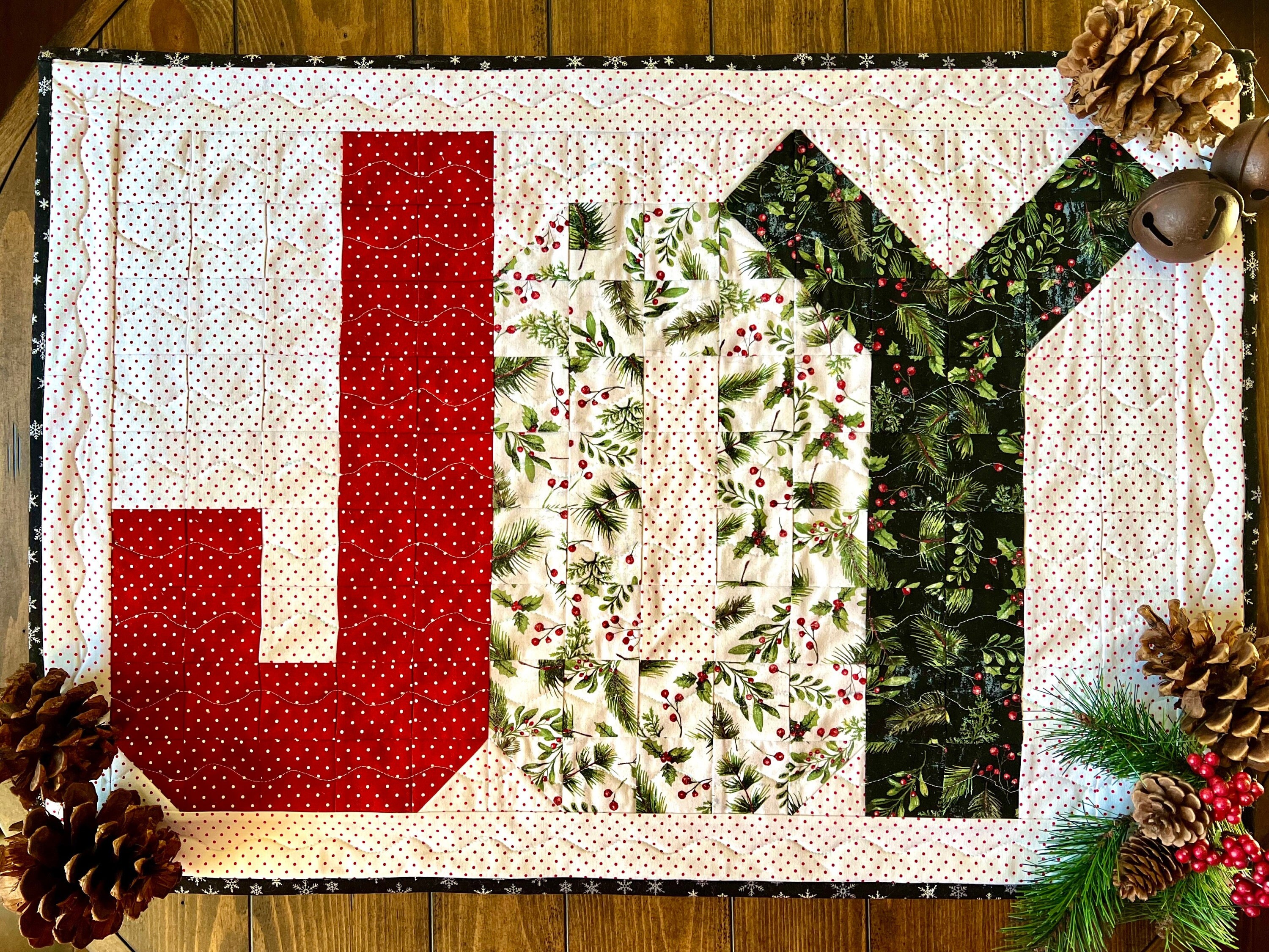Holiday Joy Mini Quilt Pattern and Fabric Kit Using Tensisters ...