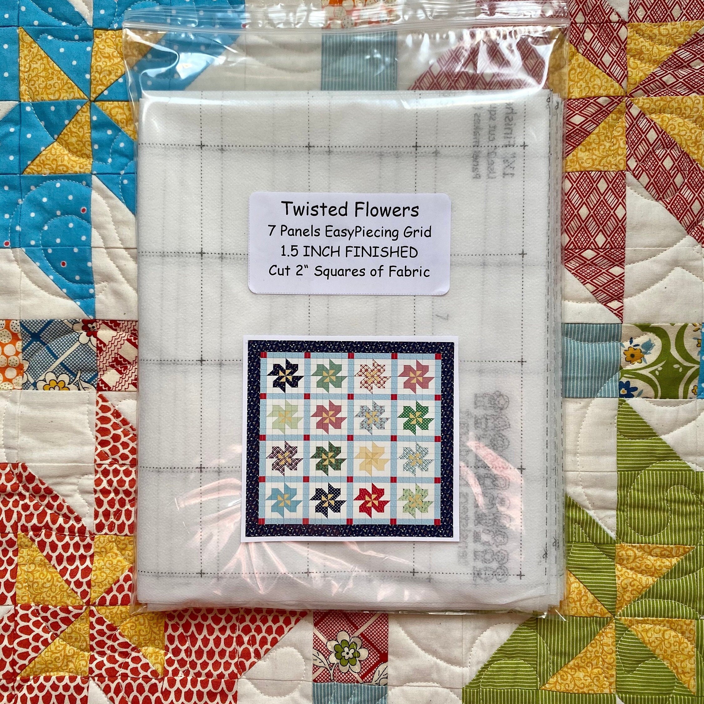 Twisted Flowers Quilt Kit Which Includes the Pattern, Instructions, and ...