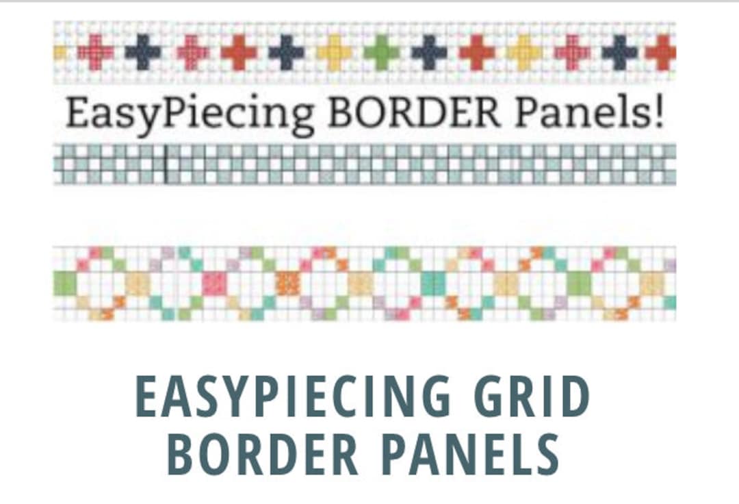 1" FINISHED Easypiecing Border Grid Panels From Tensisters Handicraft ...