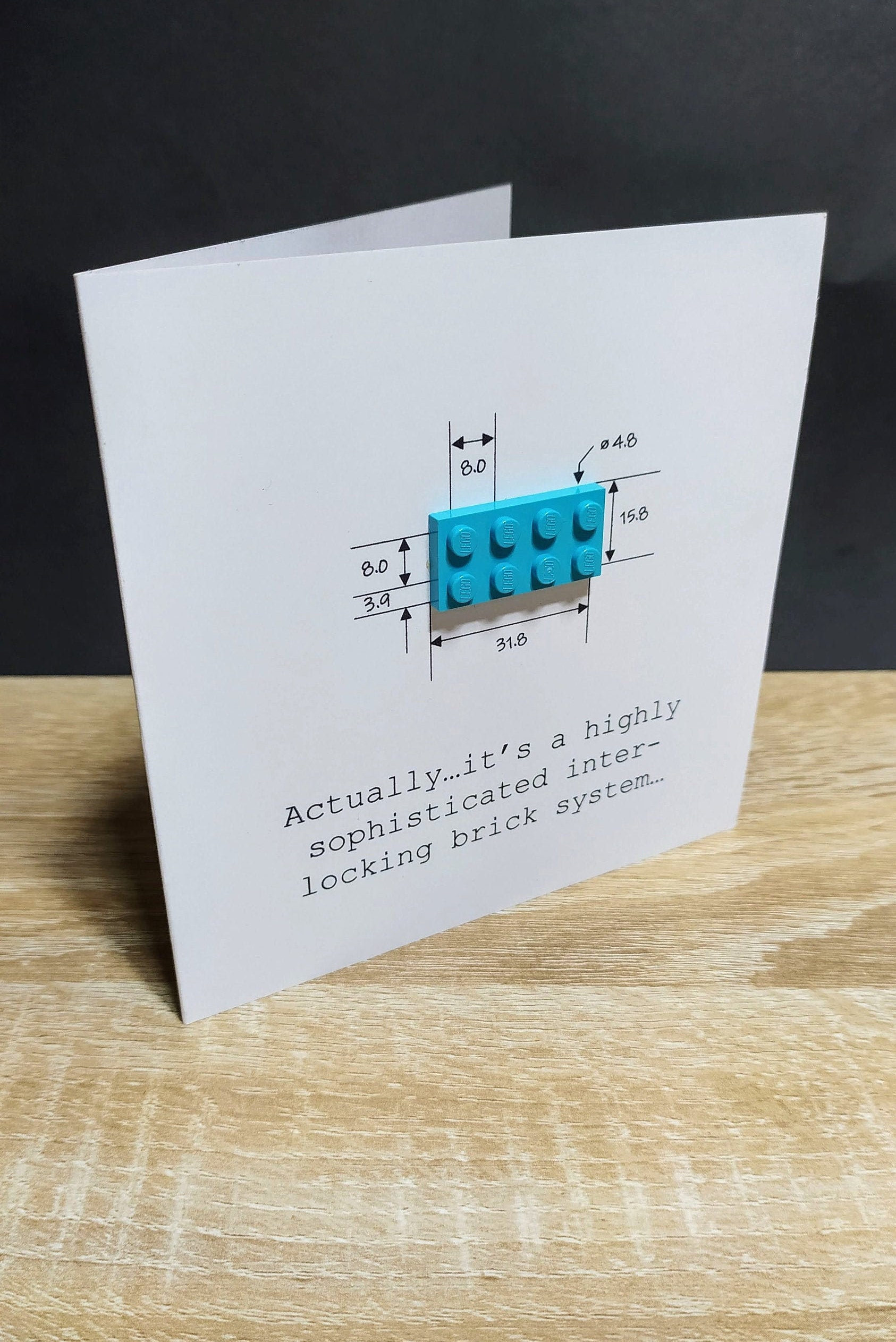 LEGO® Brick Card: Technical Drawing, AFOL Gift - Etsy
