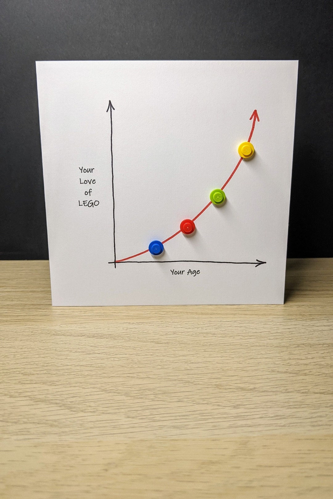Handmade LEGO® Love Graph Card, Birthday, Father's Day - Etsy