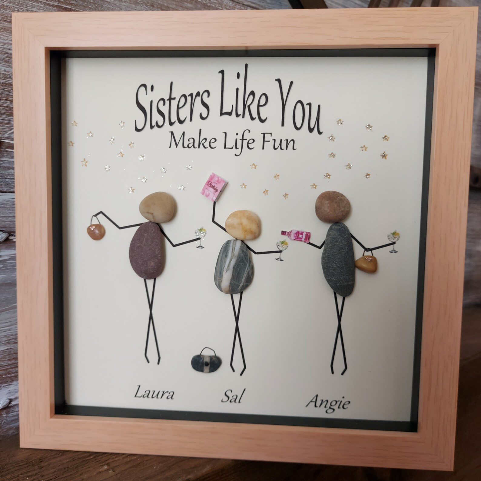 Best Friends Pebble Art Funny Friendship Gift Group of - Etsy