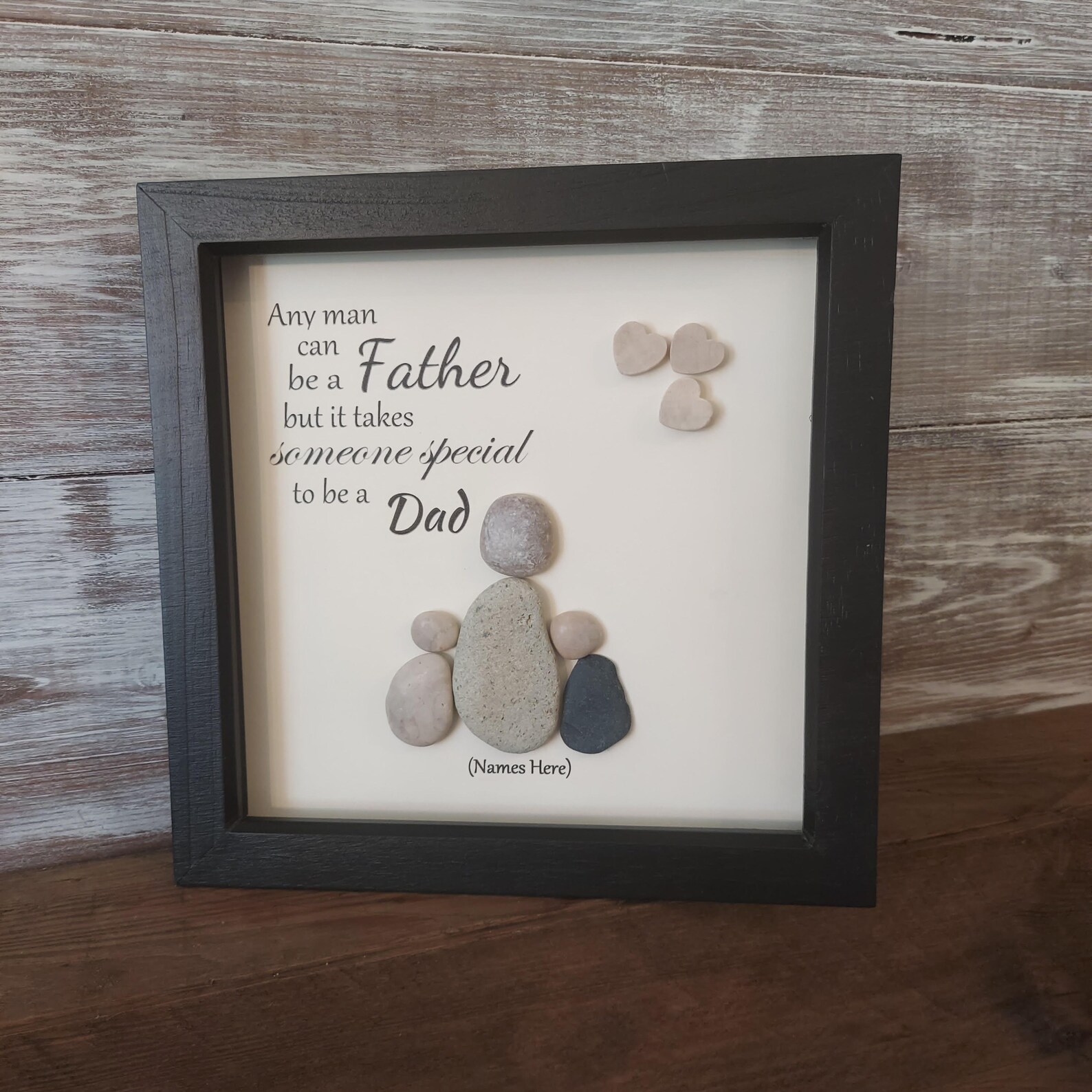 Father's Day Pebble Art Framed Pebble Art Handmade - Etsy