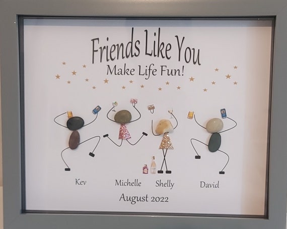 Best Friends Pebble Art Funny Friendship Gift Group of - Etsy
