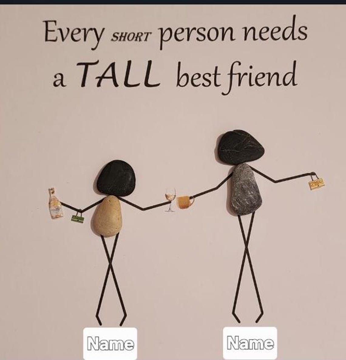 Personalized Pebble Art Friend Gift - Framed Friendship Present - Etsy