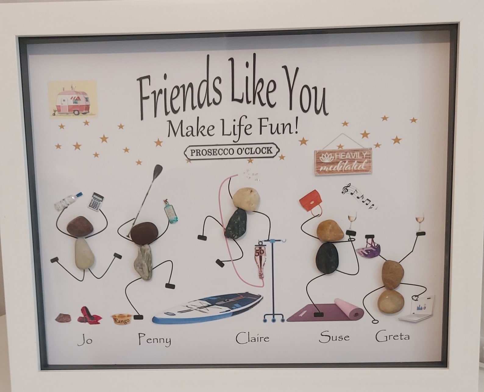 Best Friends Pebble Art Funny Friendship Gift Group of - Etsy