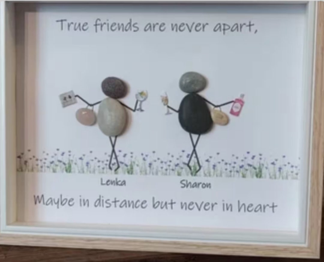 Best Friends Pebble Art Besties Forever Friend Gift Bffs Sisters Pebble ...