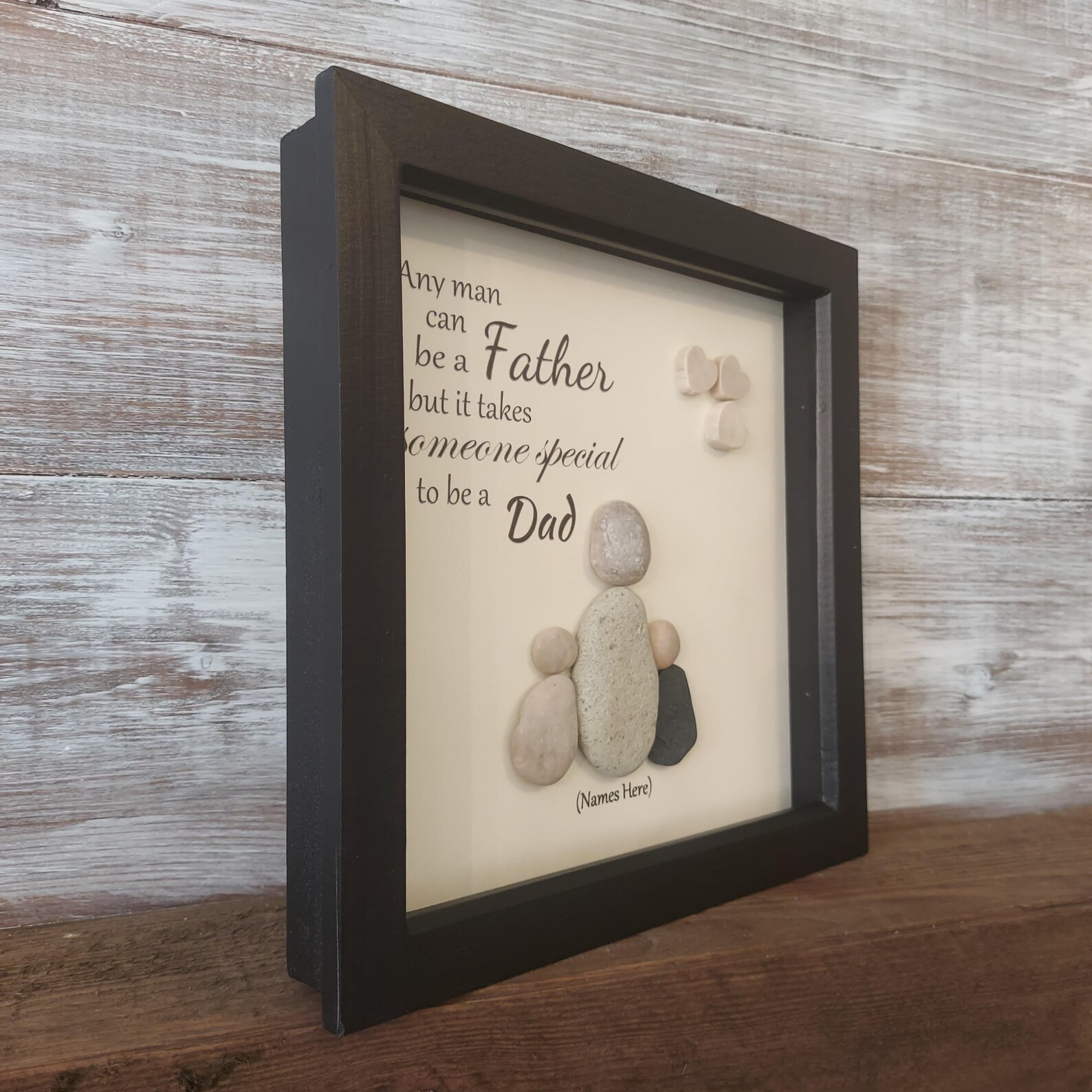 Father's Day Pebble Art Framed Pebble Art Handmade - Etsy UK
