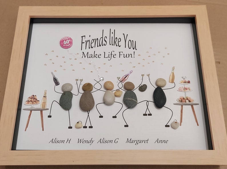 Best Friends Pebble Art Funny Friendship Gift Group of - Etsy