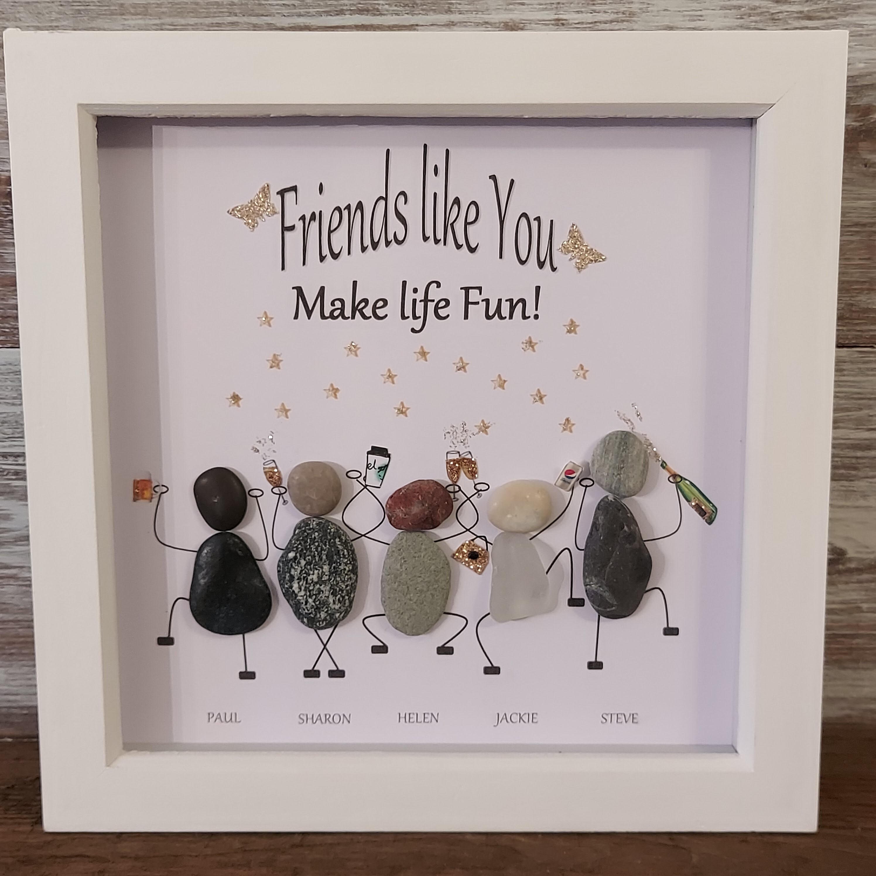 Best Friends Pebble Art Funny Friendship Gift Group of | Etsy Canada