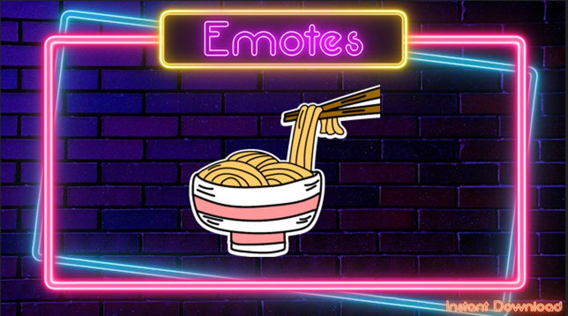 NOODLES ANIMATED EMOTE - Twitch Youtube Streamer Animated Emote .gif - Etsy