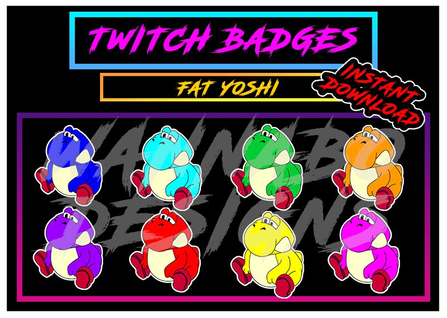 YOSHI EMOTES Twitch/yt Streamer Emotes/badges | Etsy UK