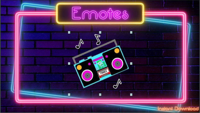 80s BOOMBOX ANIMATED EMOTE - Twitch Youtube Streamer Animated Emote ...
