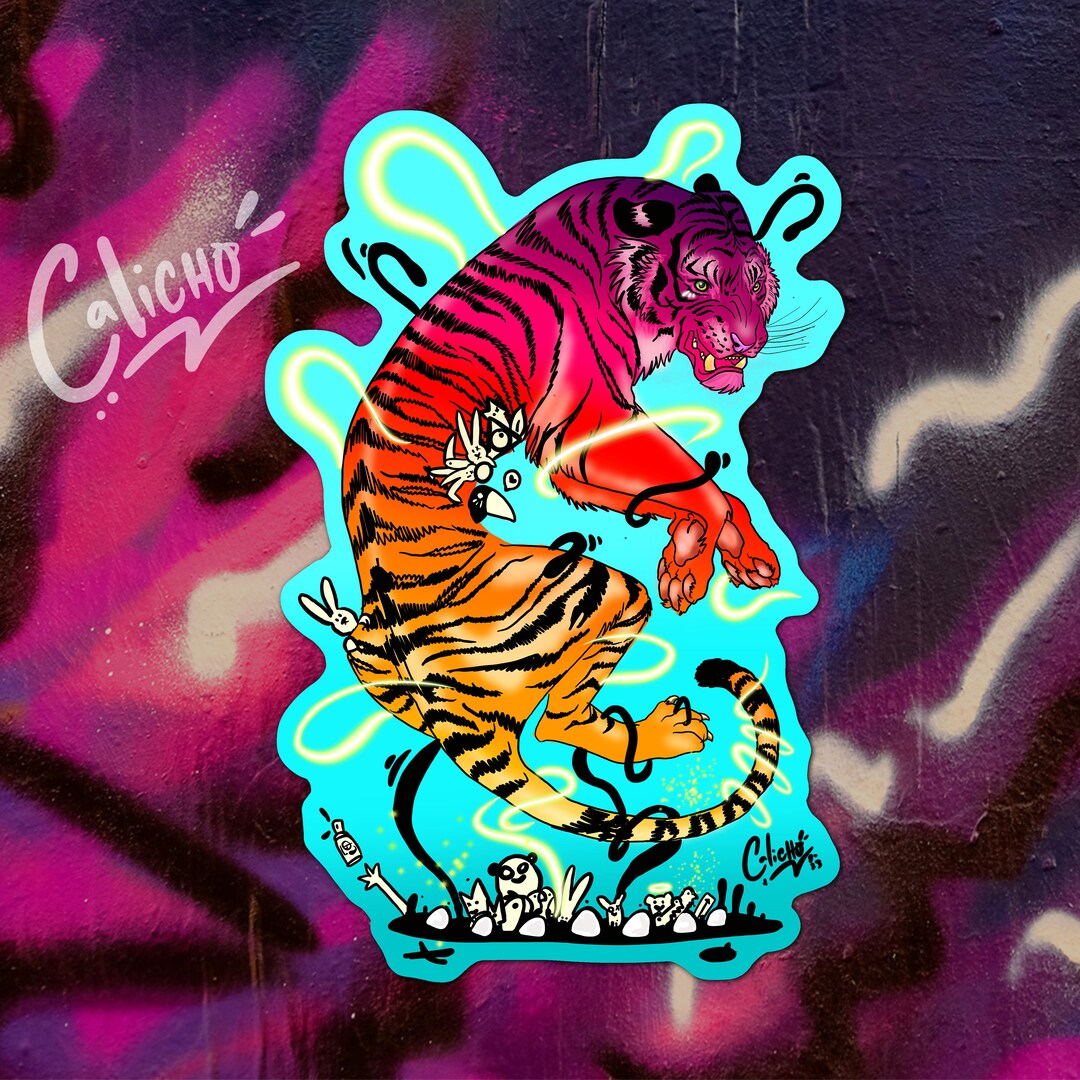 Tiger Die Cut Sticker - Etsy