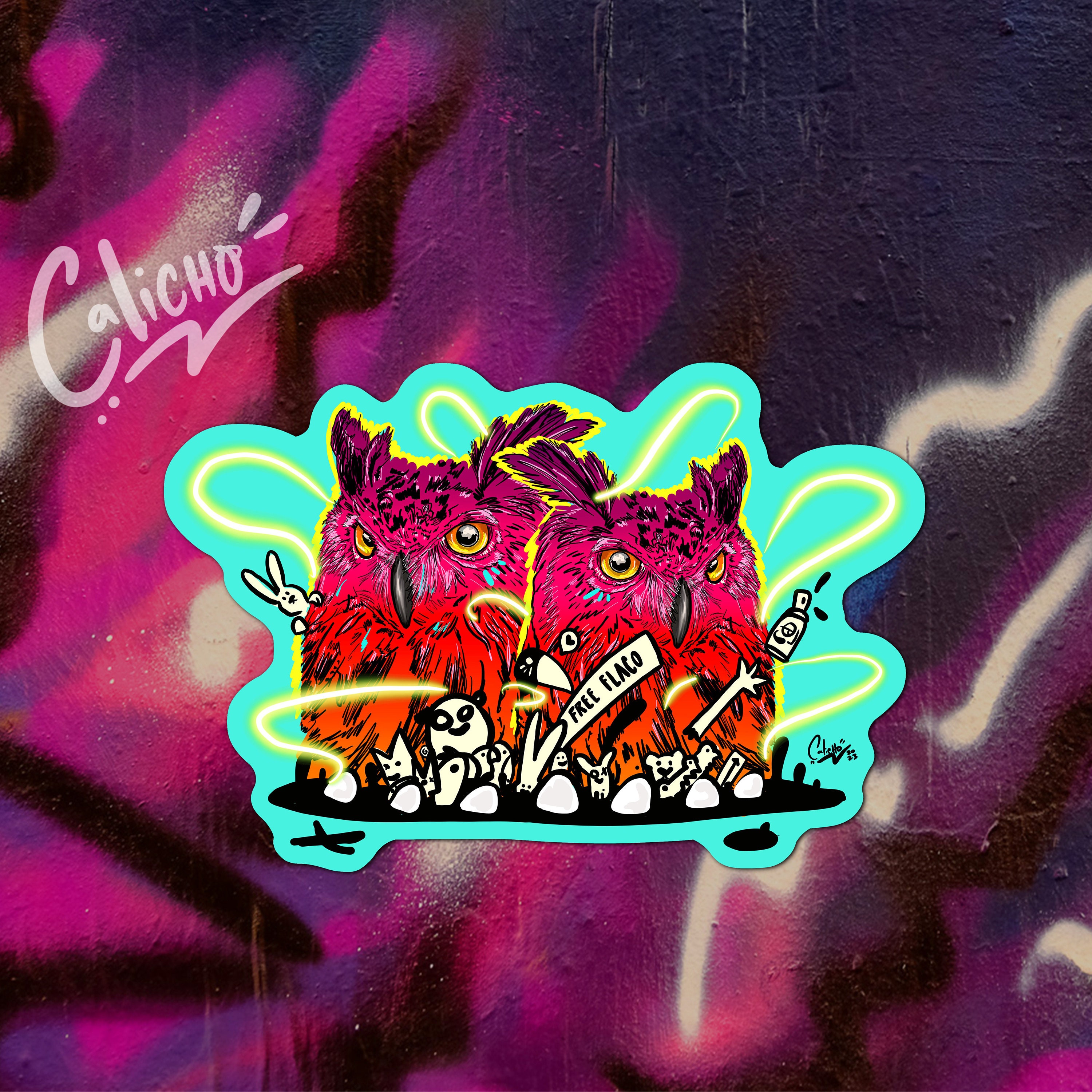 Free Flaco Die Cut Sticker - Etsy