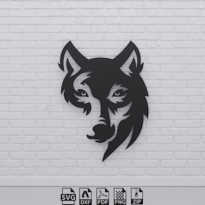 wolf side view vector