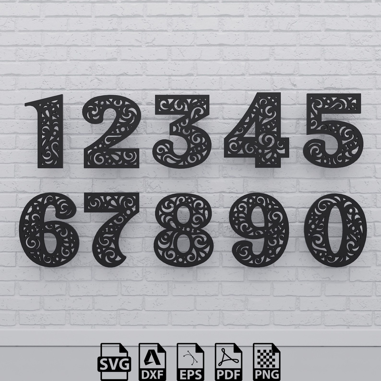 Numbers DXF,SVG,EPS Bundle,file for Cricut, Silhouette, Svg Cut File ...