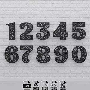 Numbers DXF,SVG,EPS Bundle,file for Cricut, Silhouette, Svg Cut File ...