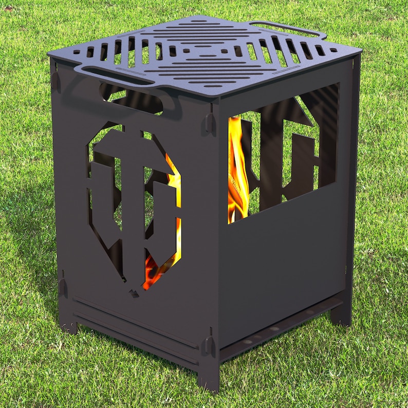 Fire Pit "world of Tanks"bbq Barbecue Dxf Files for Plasma,laser,grill ...