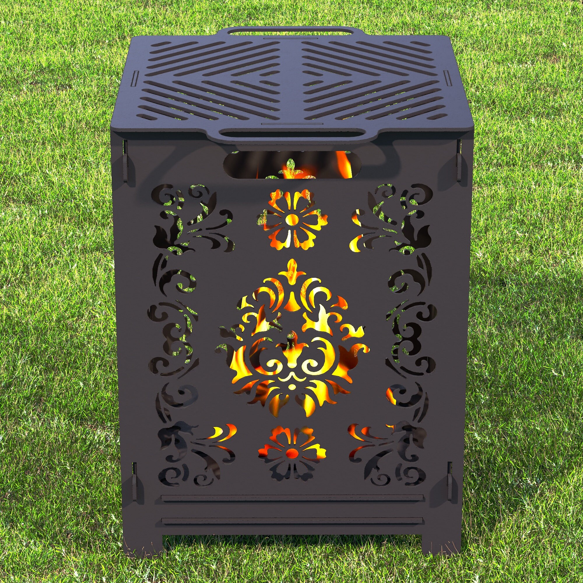 Fire Pit BBQ Barbecue Dxf Files for Plasma,laser,grill,collapsible ...