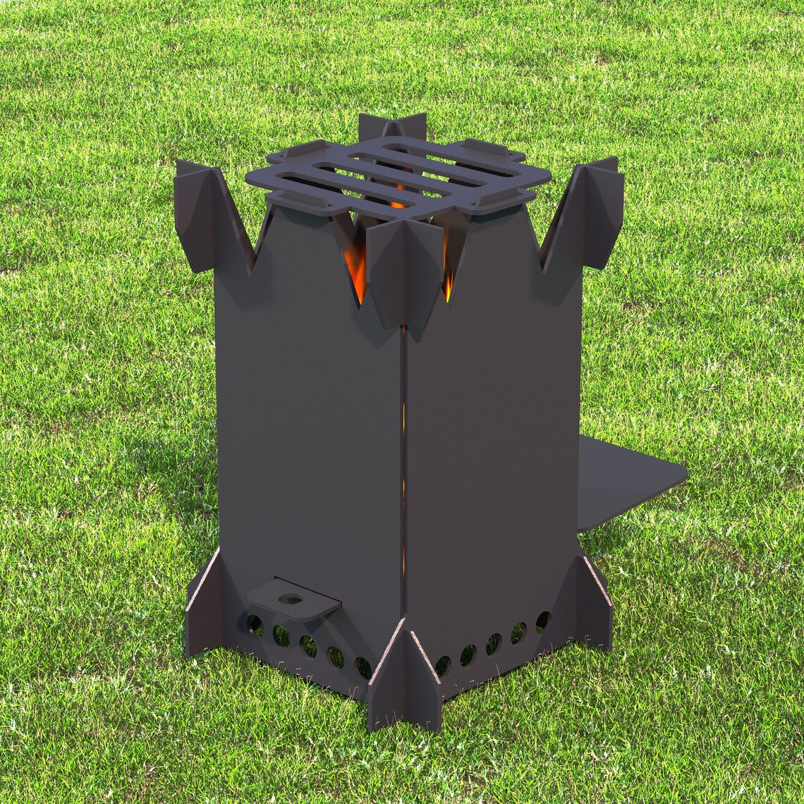 Rocket Stove Small Size V2 Fire Pitmangal BBQ Barbecue Dxf - Etsy