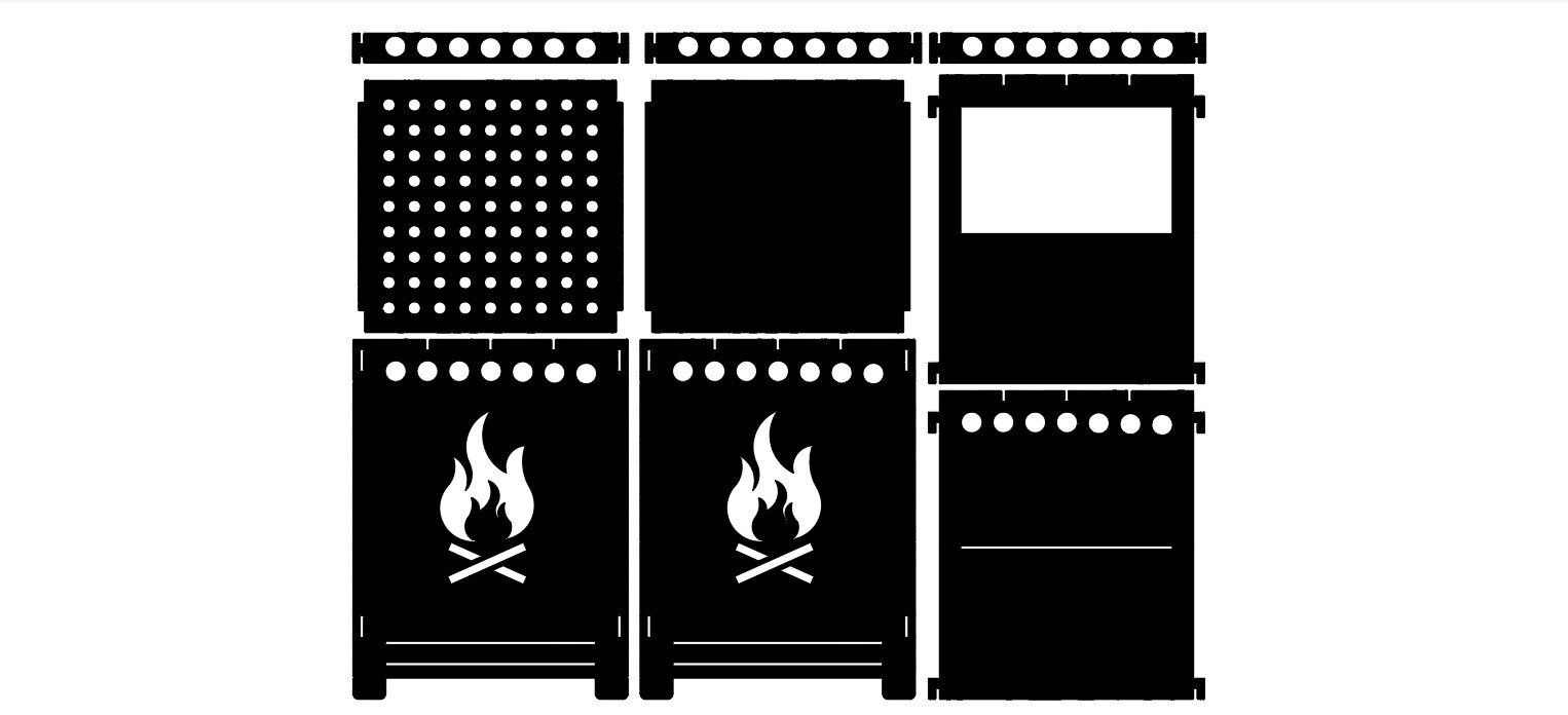 Fire Pit firev2 BBQ Barbecue Dxf,svg Files for Plasma,laser,grill ...