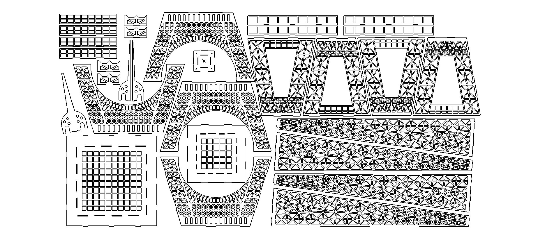 Dibujos de la Torre Eiffel en formato DXF. - Etsy España