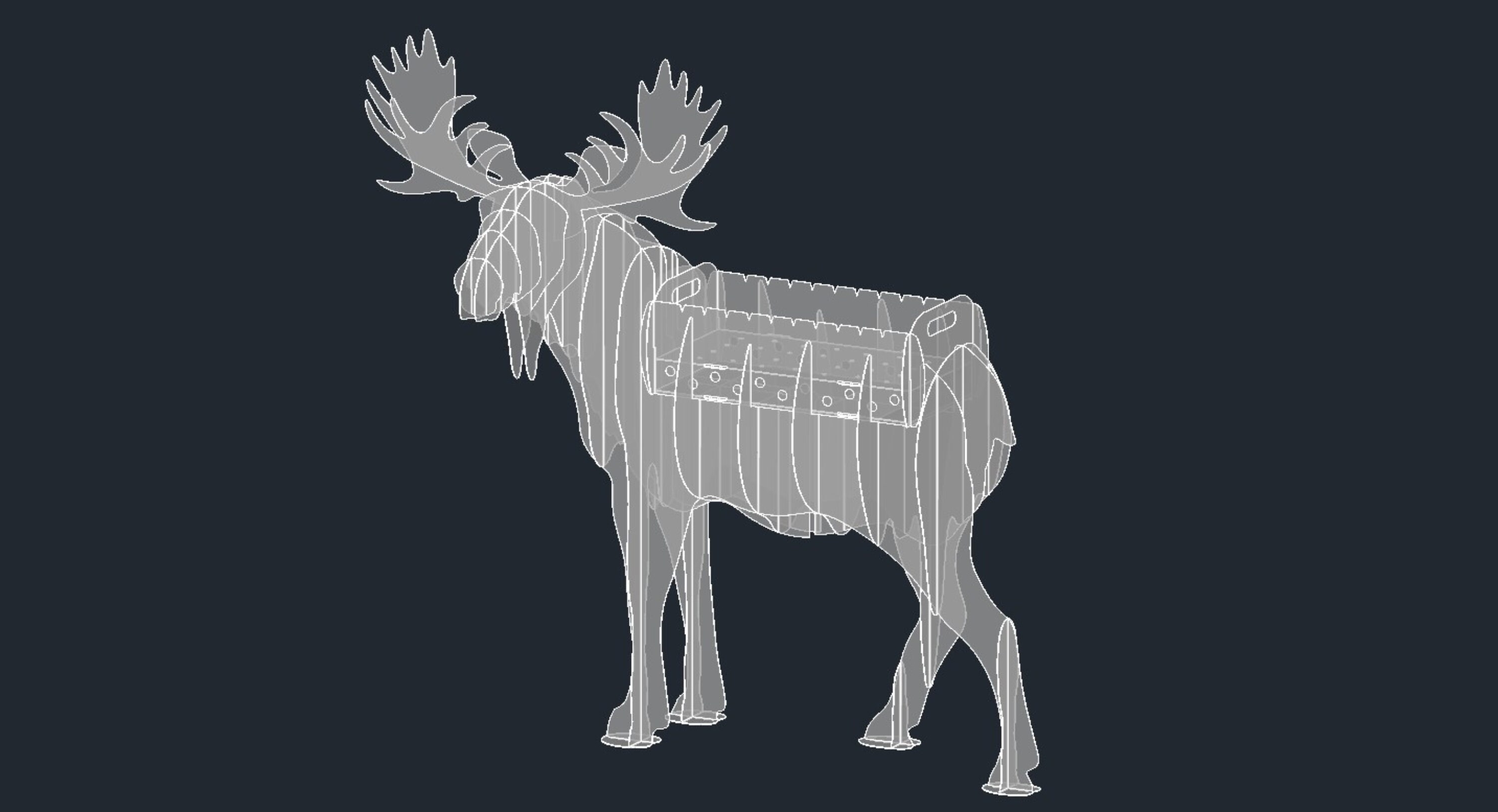 Elk BBQ Cnc Animal Templates, Flower Stand, Cnc Laser and Plasma ...