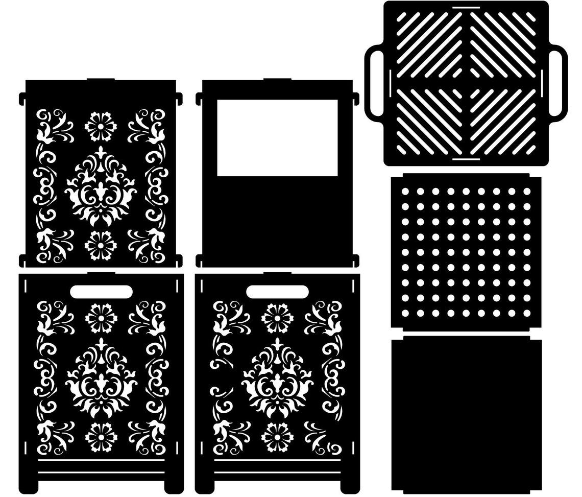 Fire Pit BBQ Barbecue Dxf Files for - Etsy