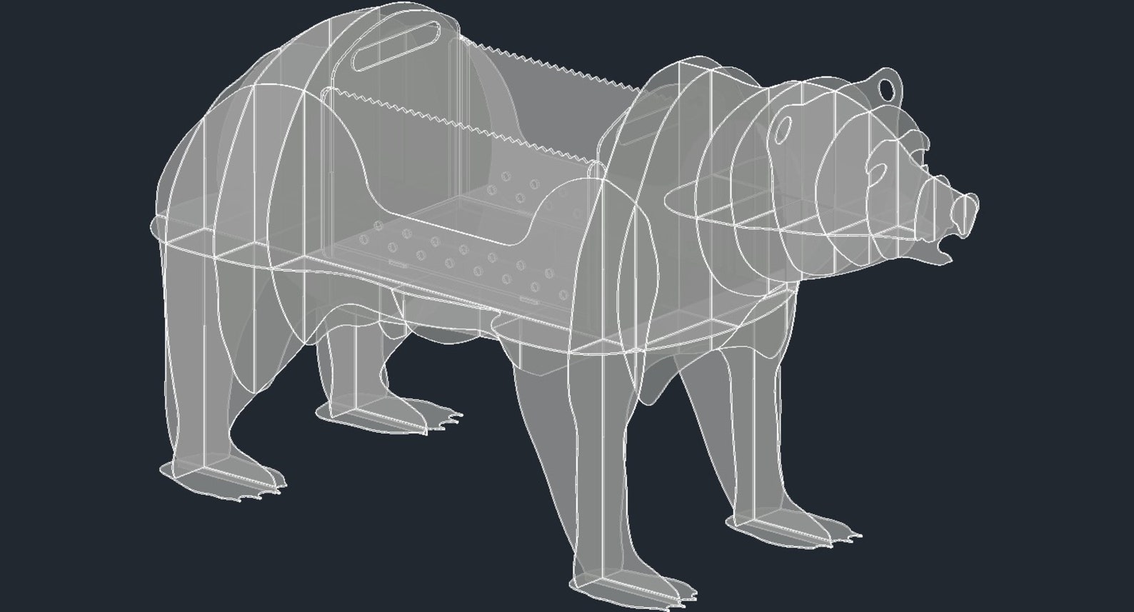 Bear BBQ Cnc Animal Templates Flower Stand Cnc Laser and - Etsy