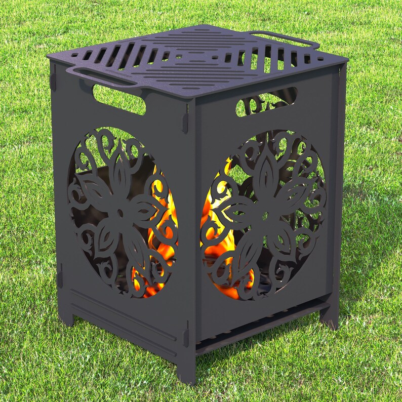 Fire Pit BBQ Barbecue Dxf Files for Plasma,laser,grill,collapsible ...