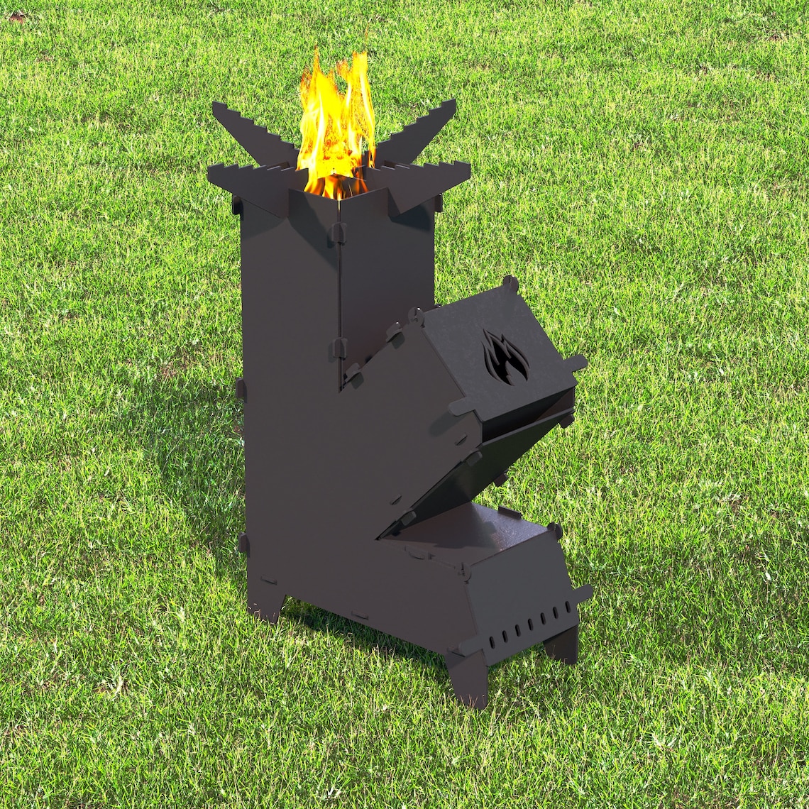 Rocket Stove Fire Pit,grill BBQ Barbecue Dxf Files for Plasma,mangal ...