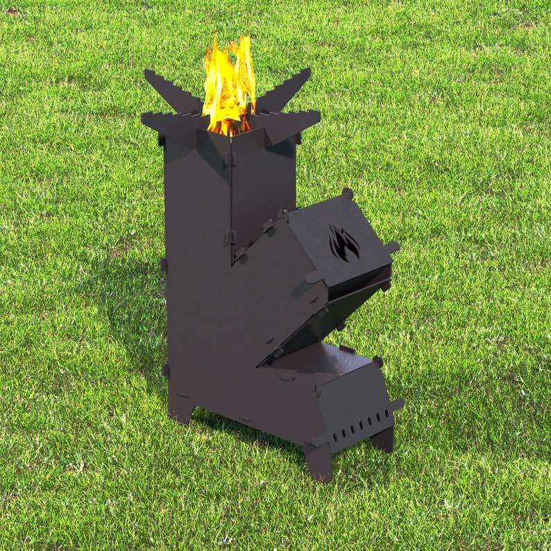 Rocket Stove Fire Pit,grill BBQ Barbecue Dxf Files for Plasma,mangal ...