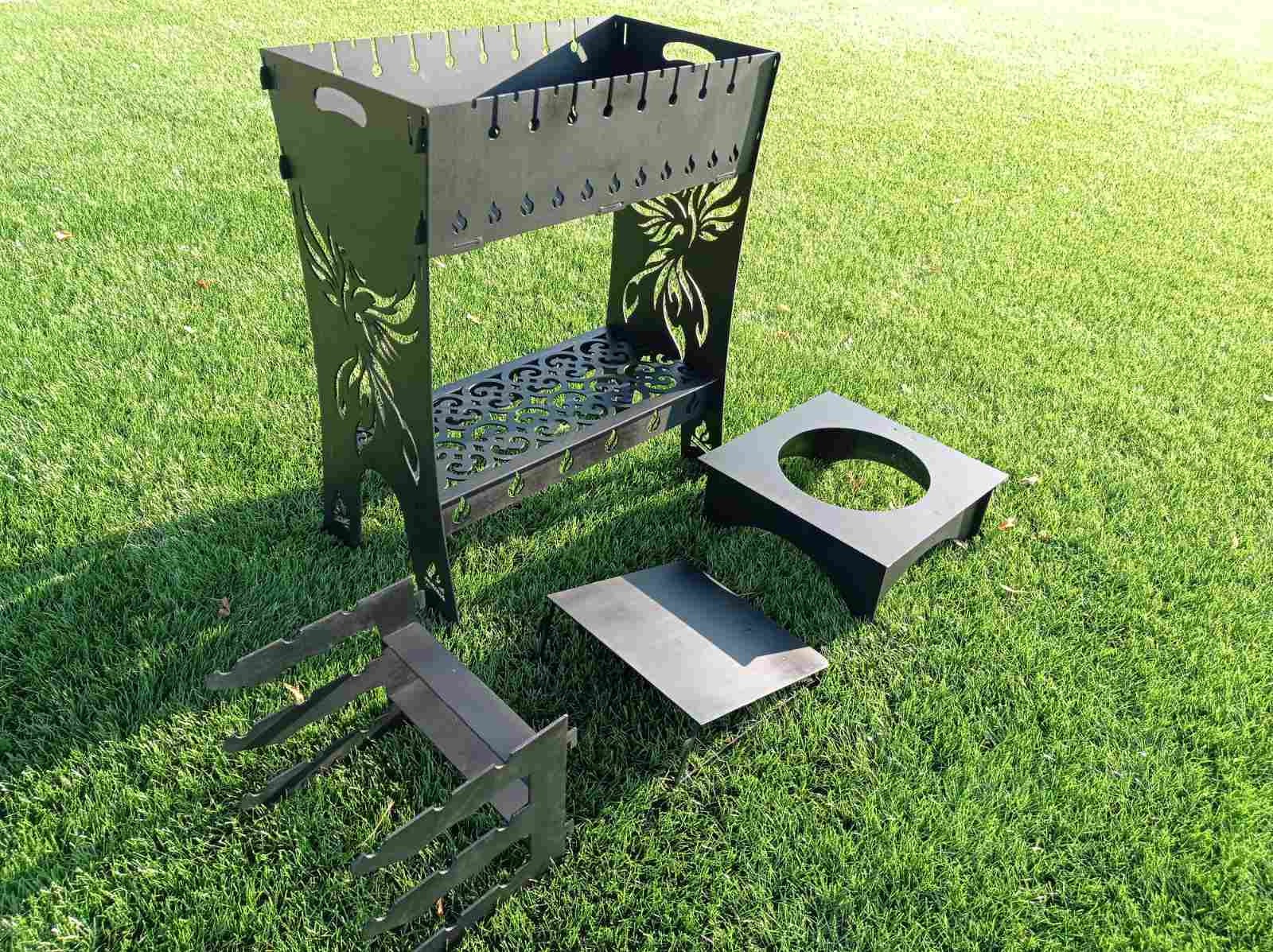 Fire Pit Grill BBQ Folding Firepit for Camping. Digital - Etsy